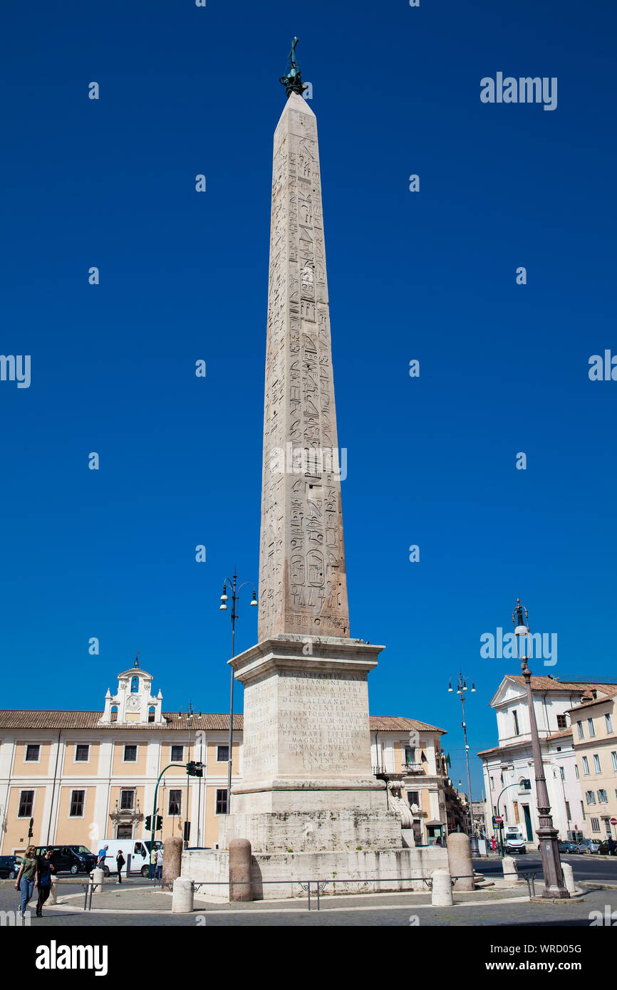 ROME, ITALY - APRIL, 2018: Tourists visiting the Lateran Obelisk an ...