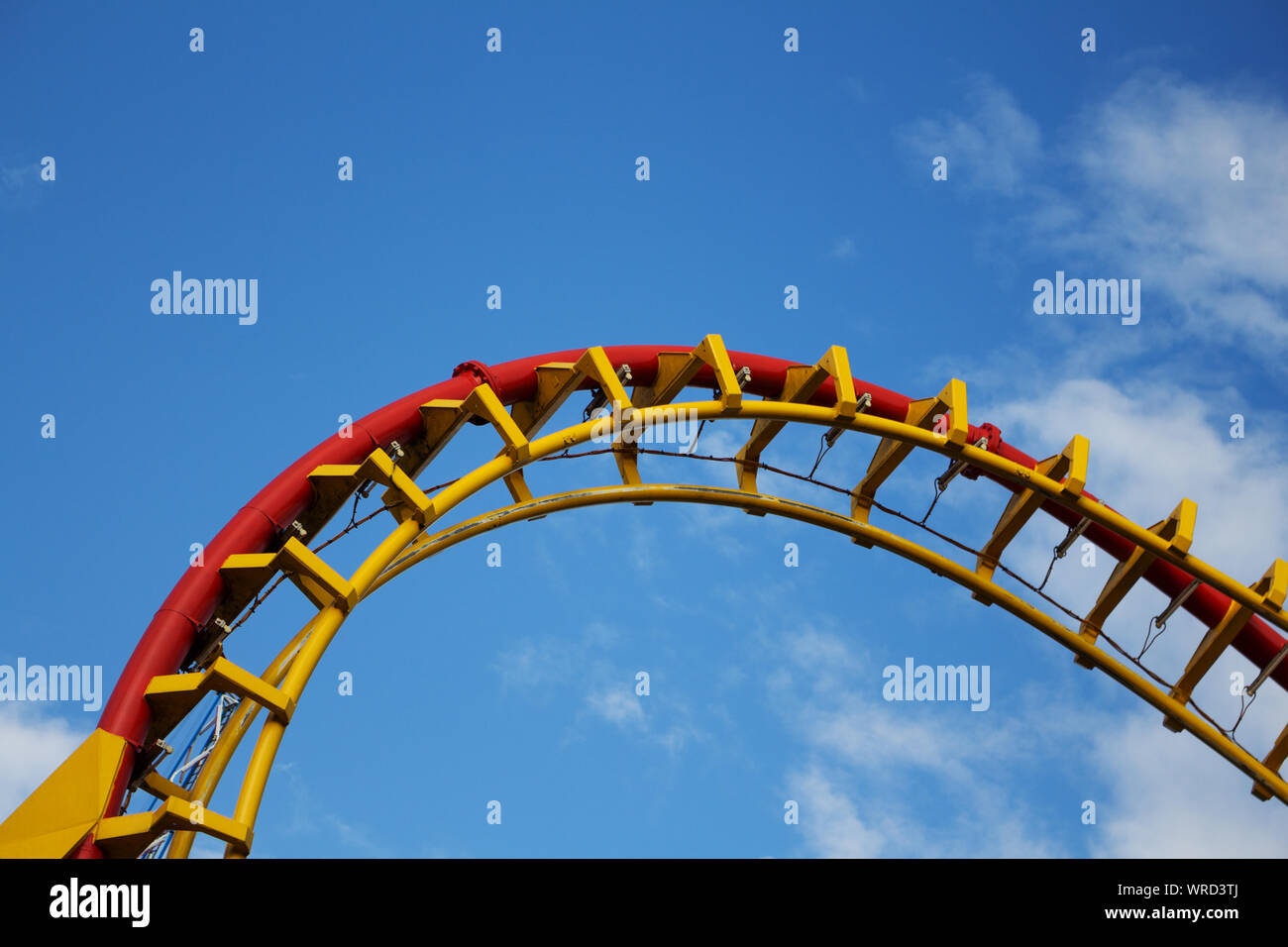 Roller Coaster Ride in Amusement Park. Entertainment and Adventure ...