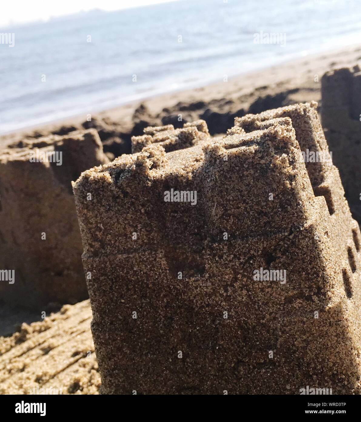 Sandcastle on beach hi-res stock photography and images - Alamy