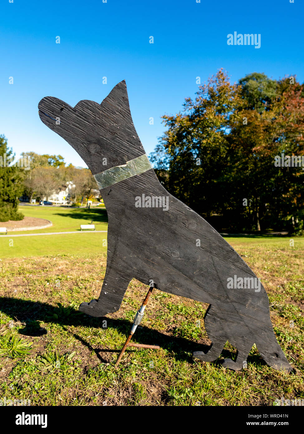 black cut out dog sign Stock Photo - Alamy