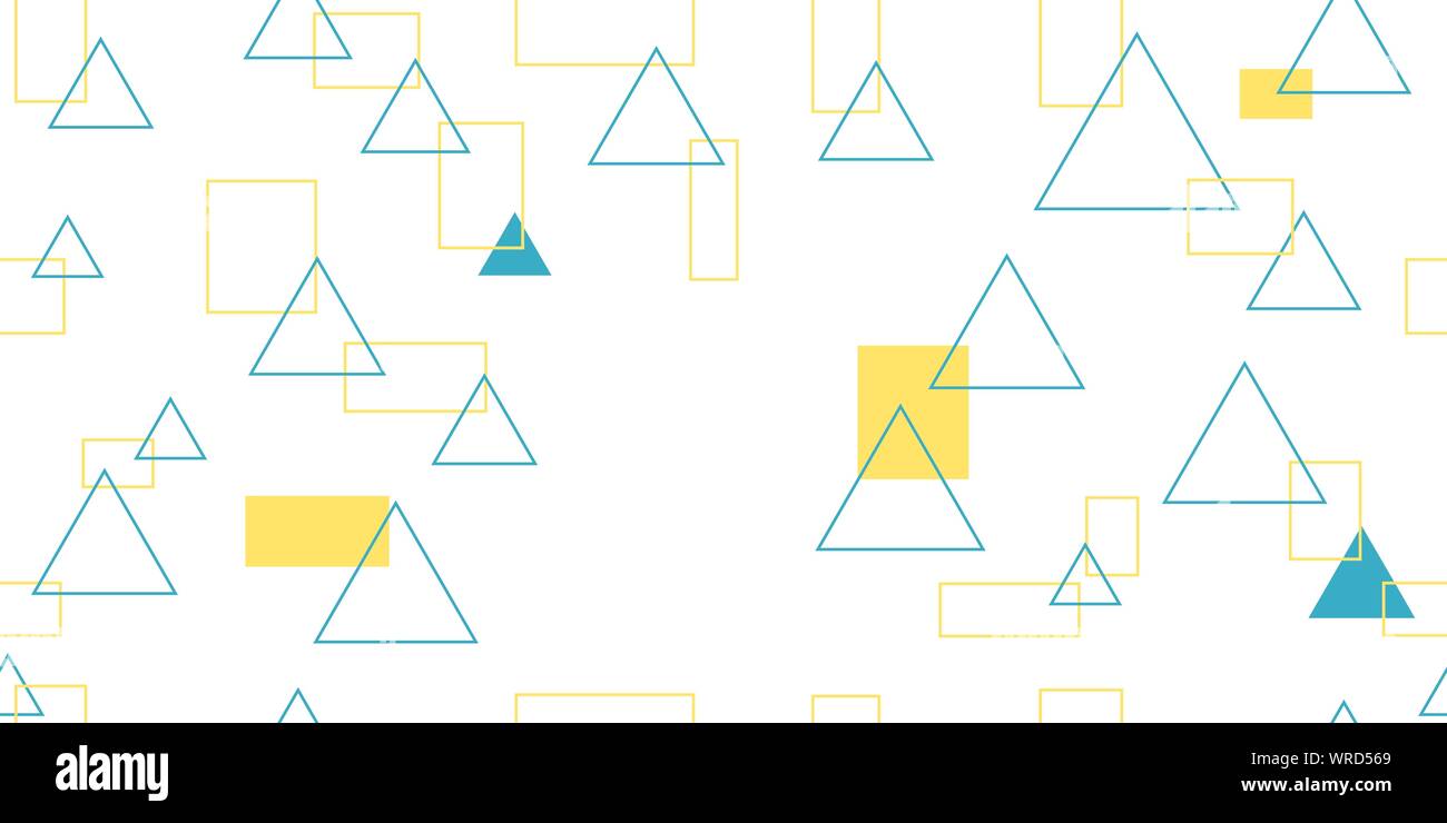 Seamless pattern from colored rectangles and triangles. Vector ...