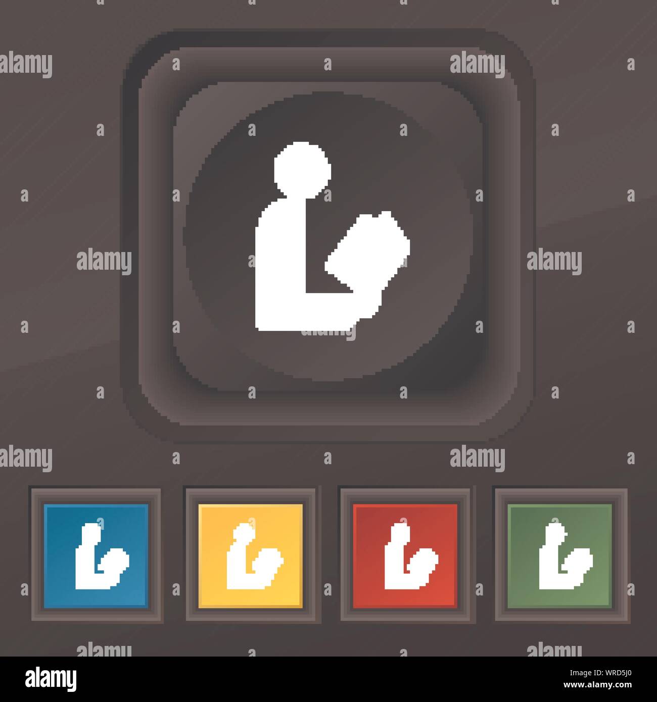 read a book icon symbol. Set of five colorful, stylish buttons on black ...