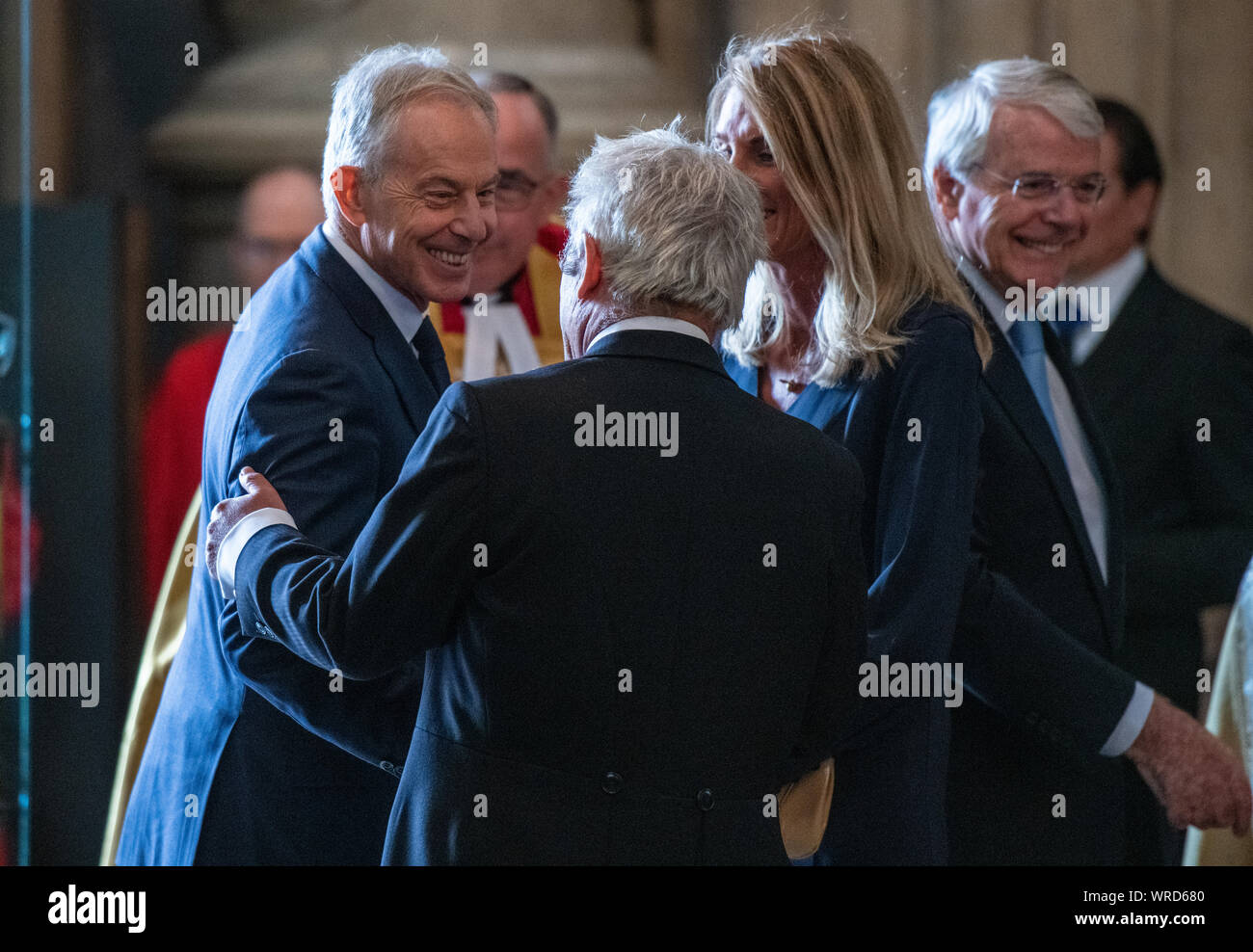 Former Prime Minister Tony Blair speaks with Speaker of the House of ...
