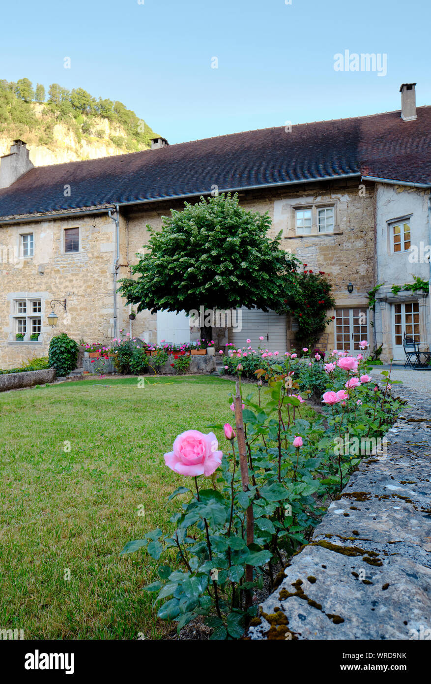 Baume-les-Messieurs village in the Jura department in the region of ...