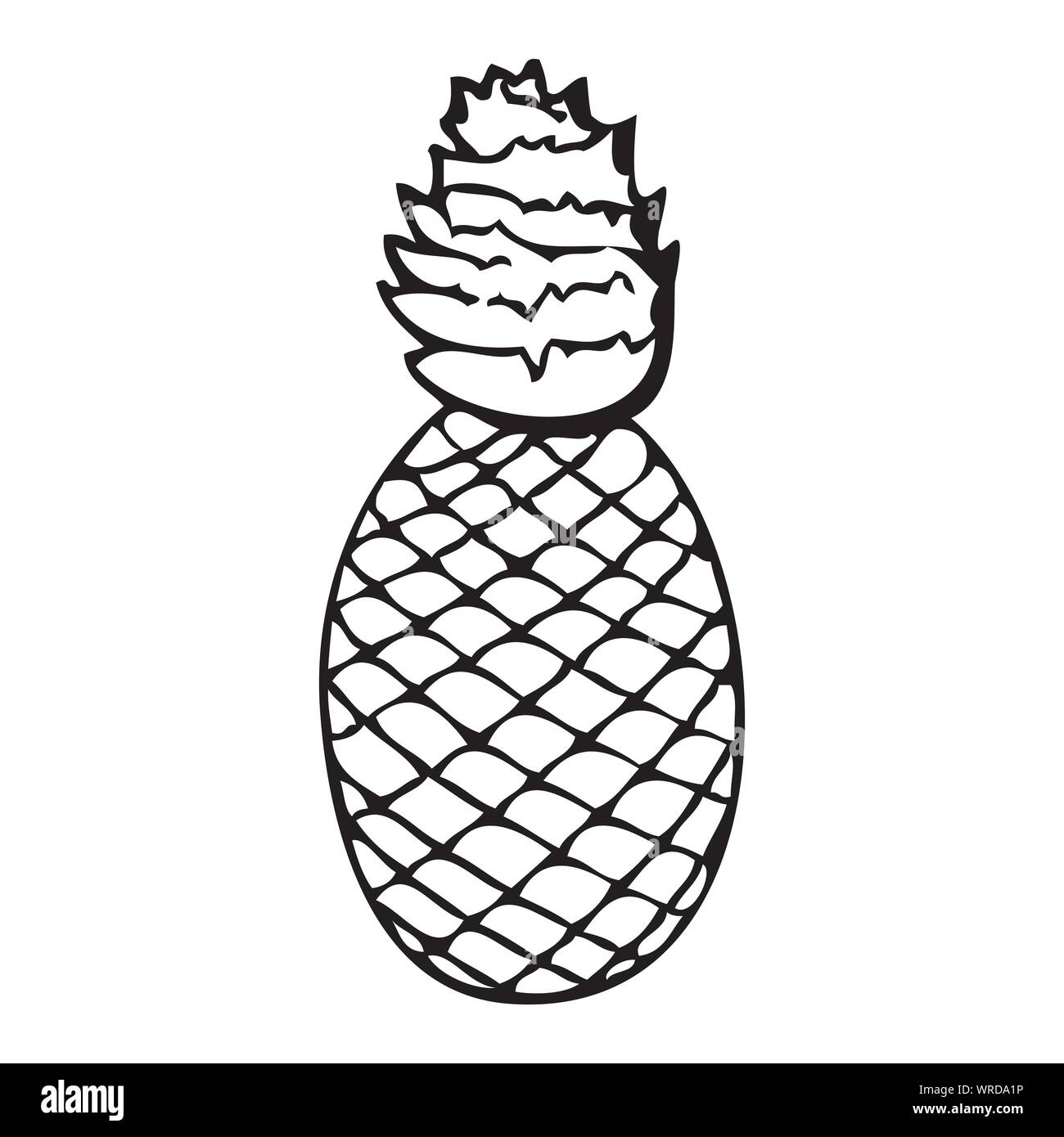 Pineapple dessert icon doodle hi-res stock photography and images - Alamy