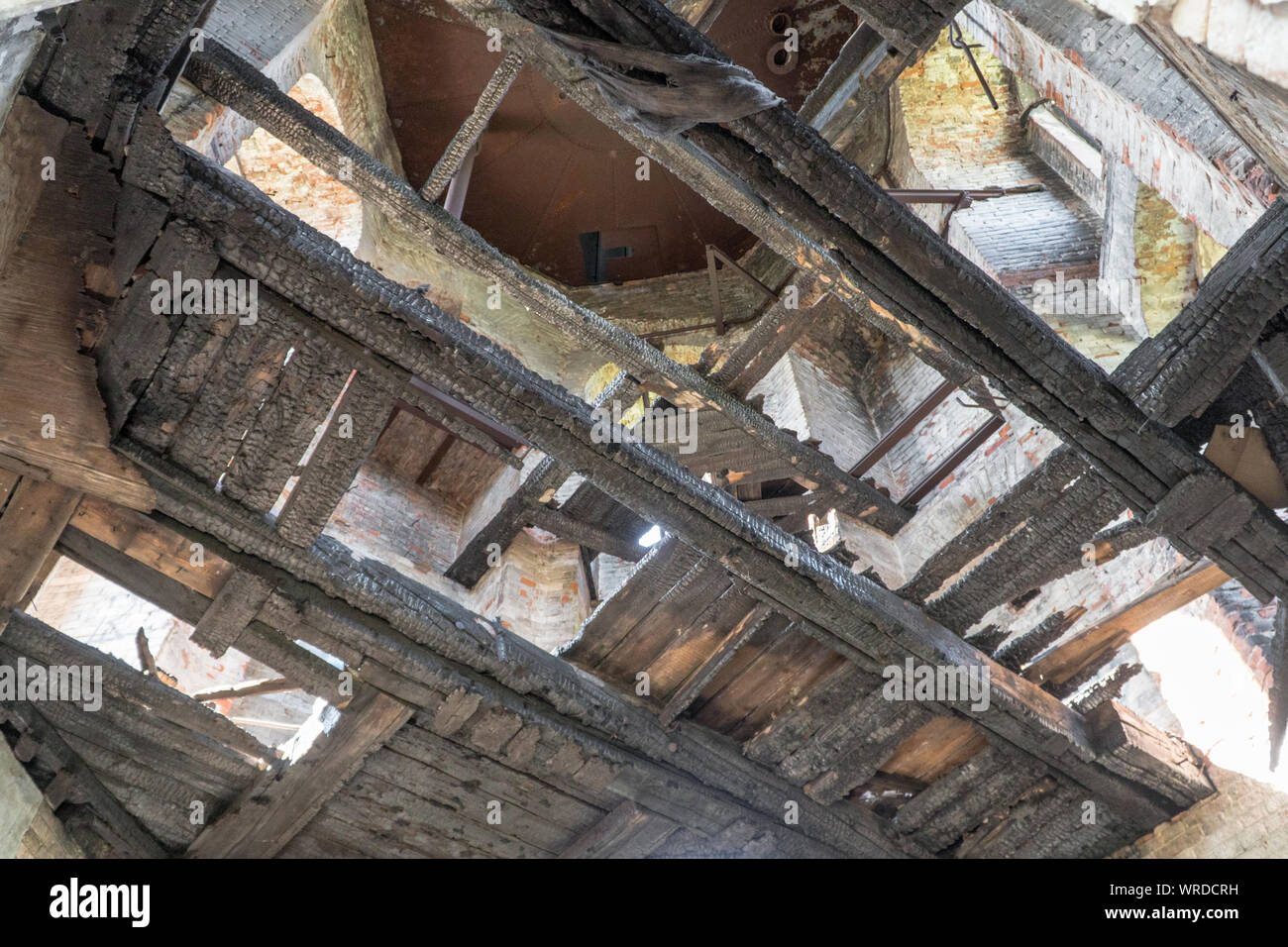 interior view of the building after the fire Stock Photo - Alamy