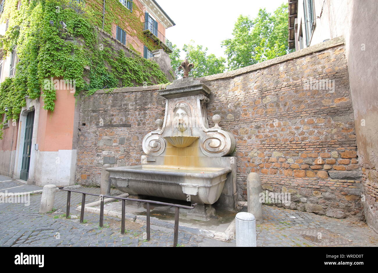 Street water fountain Rome Italy Stock Photo - Alamy