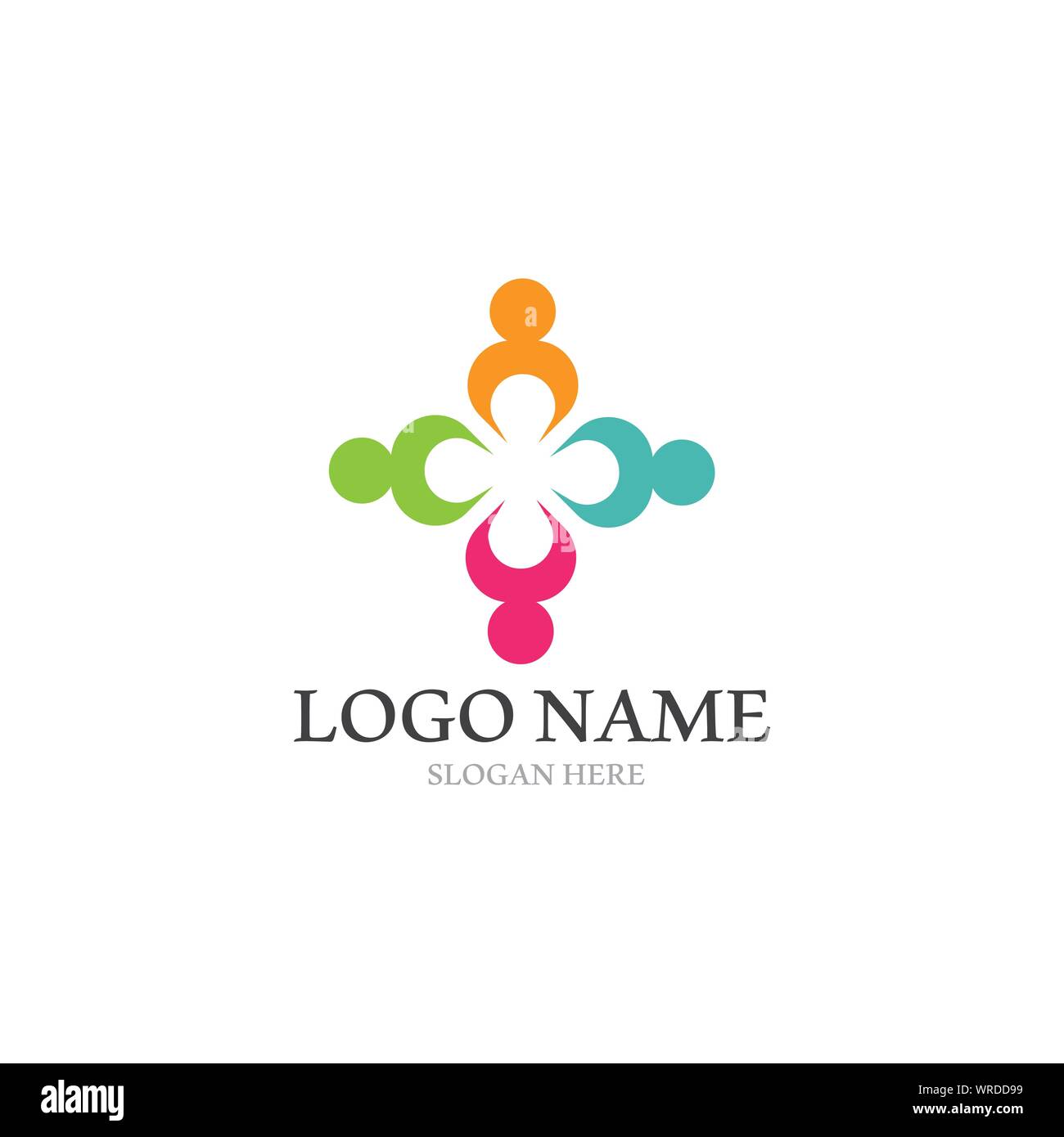 Adoption and community care Logo template vector icon Stock Vector ...