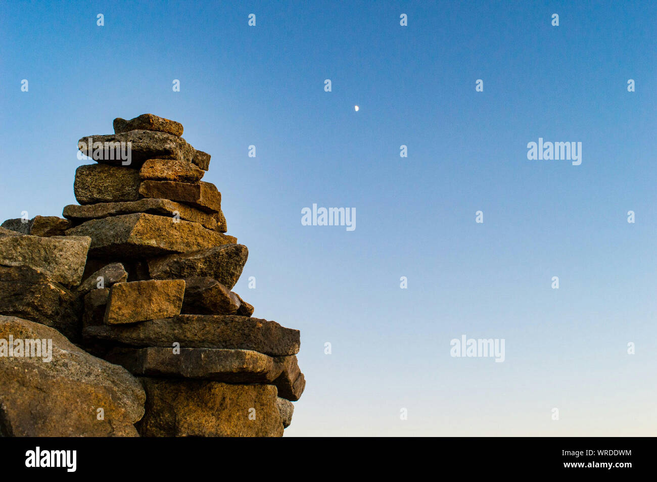 Blue sky with cloud formation moon hi-res stock photography and images ...