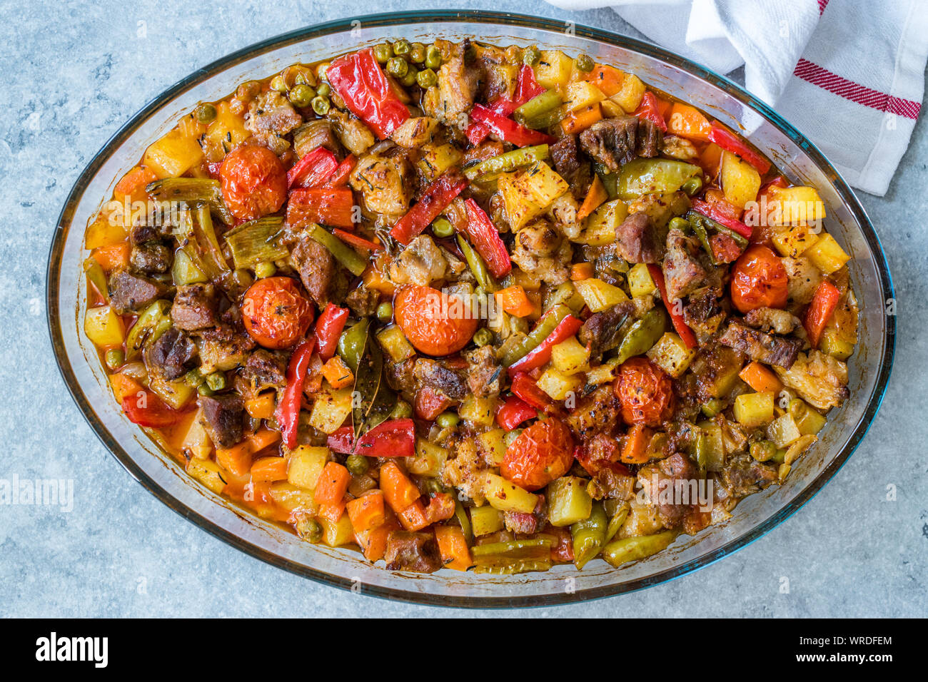 Turkish Kebap Orman Kebabi / Kebab with Cubed Meat and Vegetables Stew ...