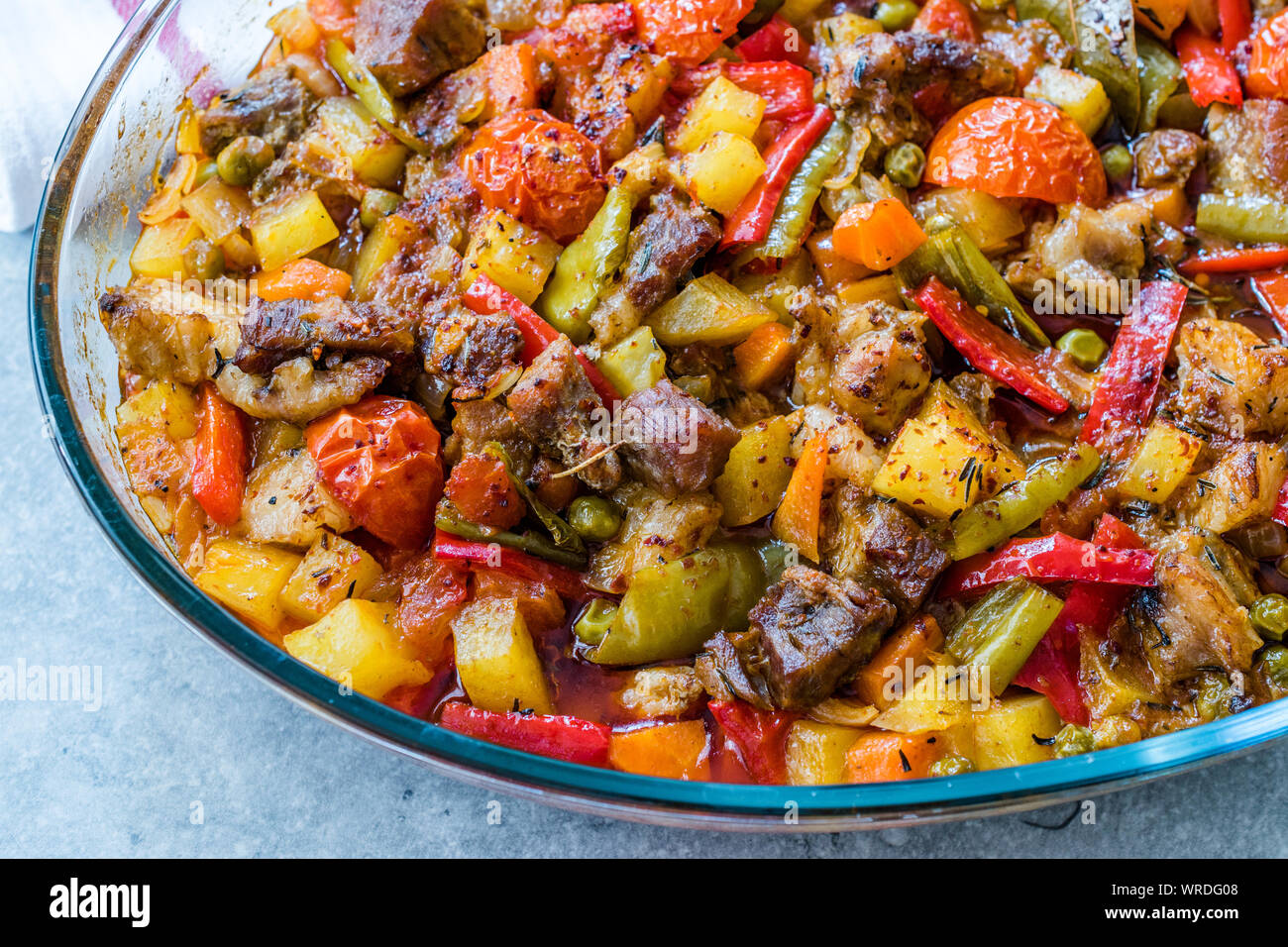 Turkish Kebap Orman Kebabi / Kebab with Cubed Meat and Vegetables Stew ...