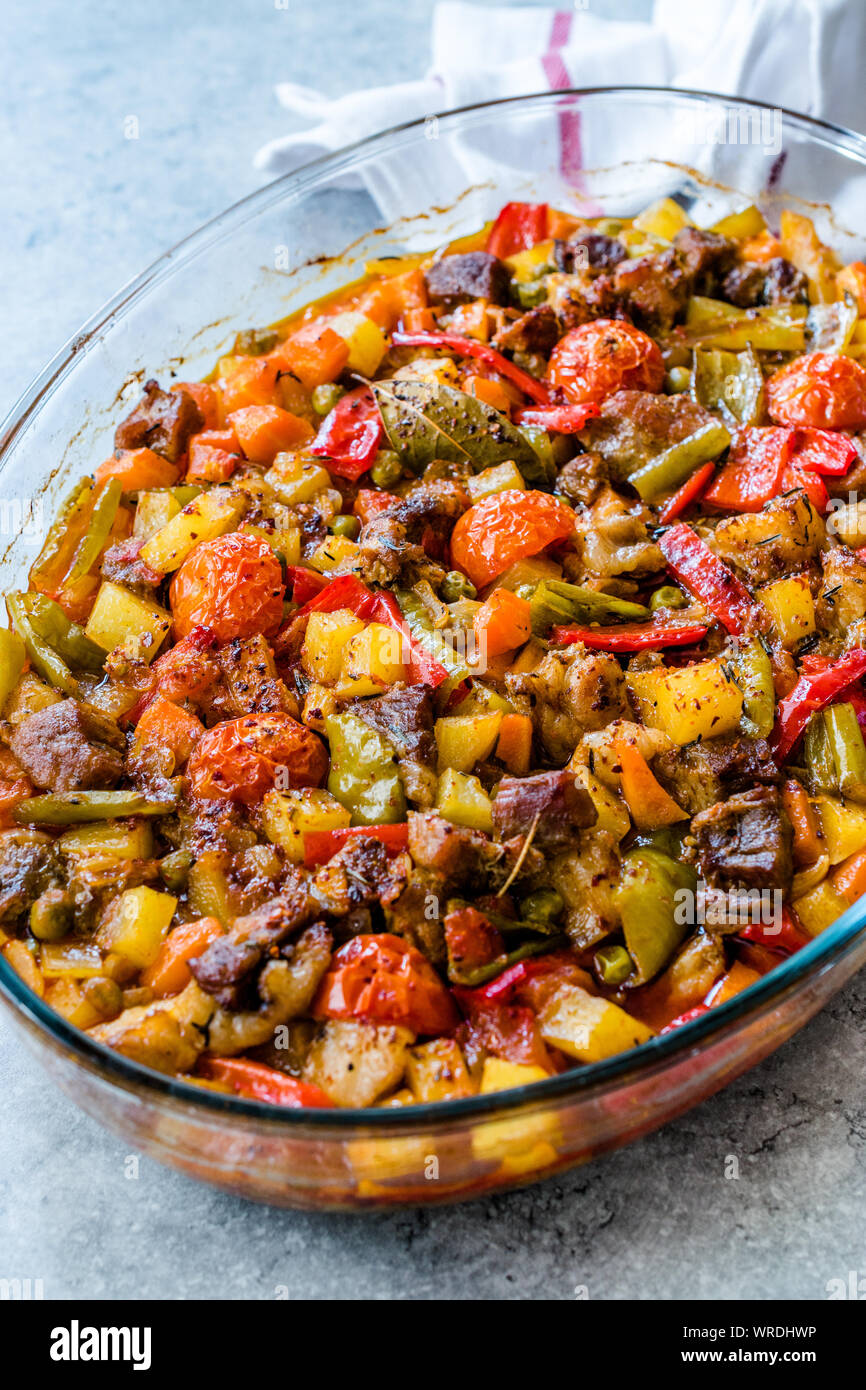 Turkish Kebap Orman Kebabi / Kebab with Cubed Meat and Vegetables Stew ...