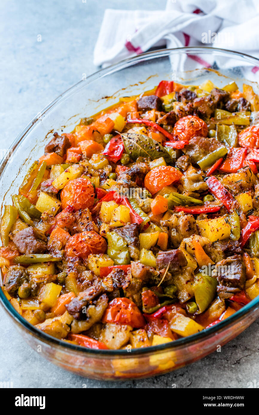 Turkish Kebap Orman Kebabi / Kebab with Cubed Meat and Vegetables Stew ...
