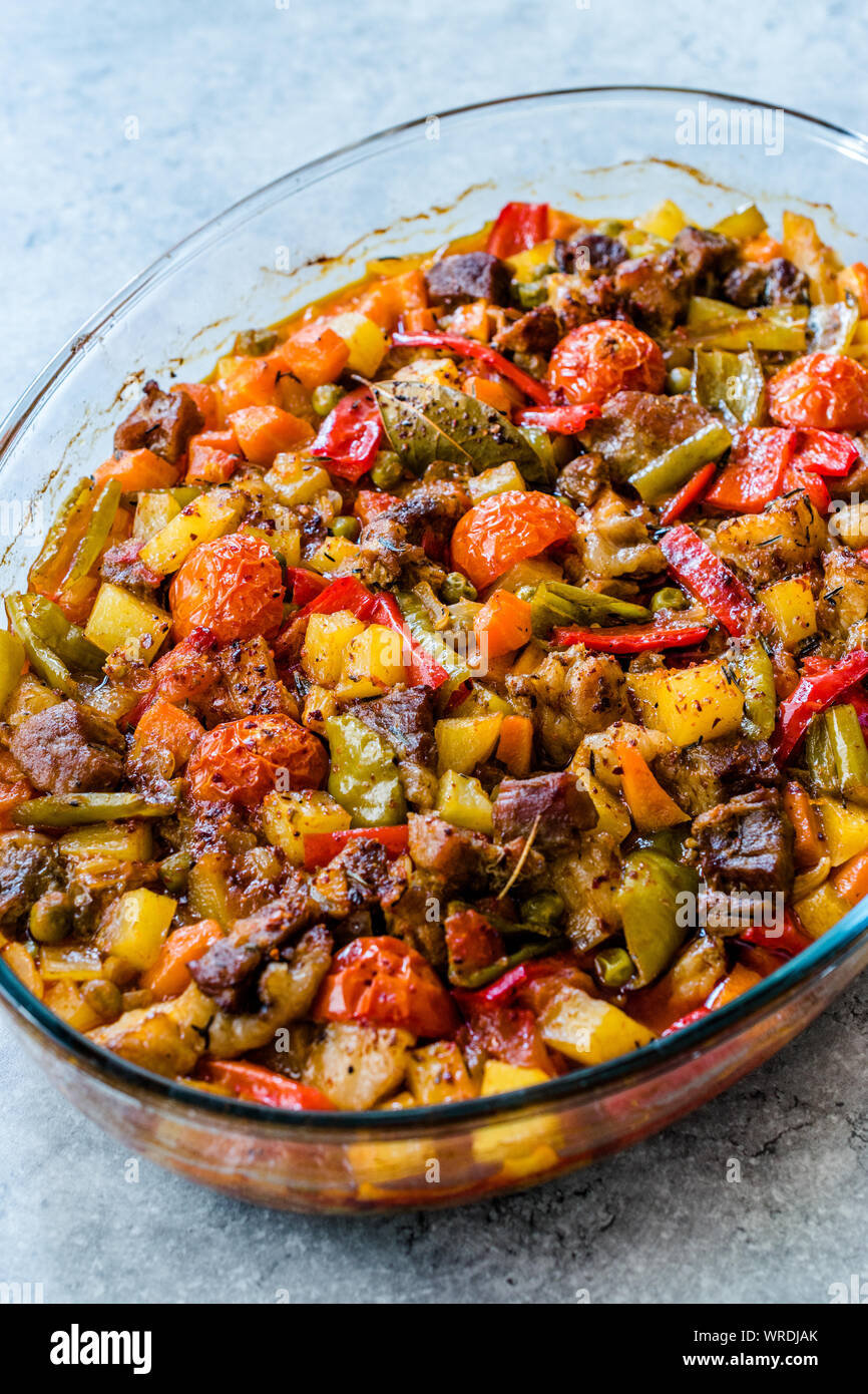 Turkish Kebap Orman Kebabi / Kebab with Cubed Meat and Vegetables Stew ...