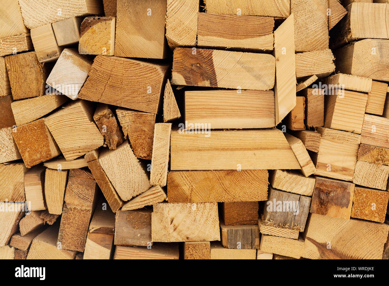 Wall made of pieces of wood, wood storage, wood wall different woods ...