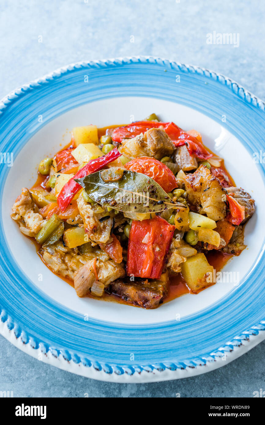 Turkish Kebap Orman Kebabi / Kebab with Cubed Meat and Vegetables Stew ...