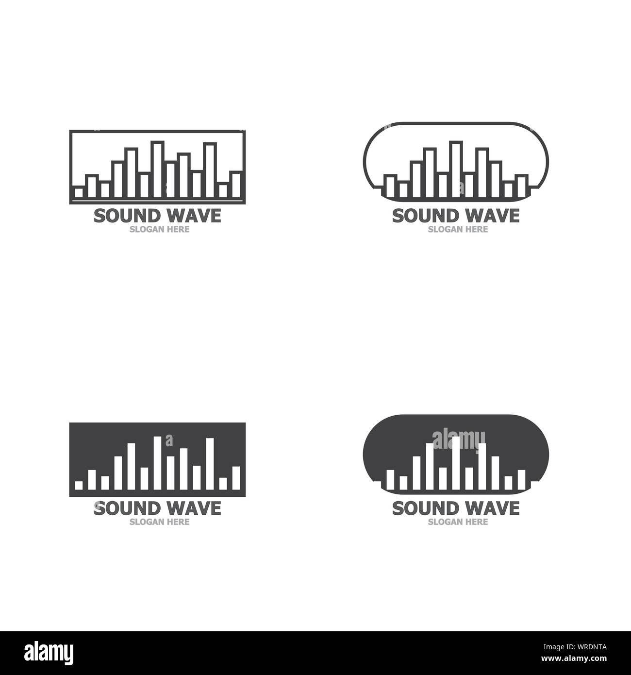 Sound wave logo template vector icon illustration Stock Vector Image ...