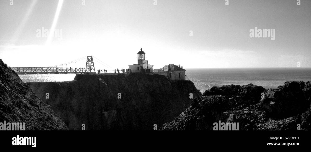 Building on the cliff Black and White Stock Photos & Images - Alamy