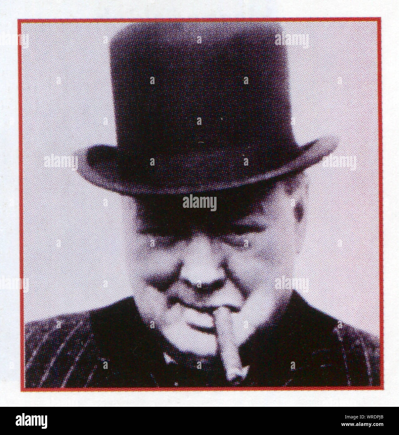 Winston Churchill smoking cigar Stock Photo - Alamy