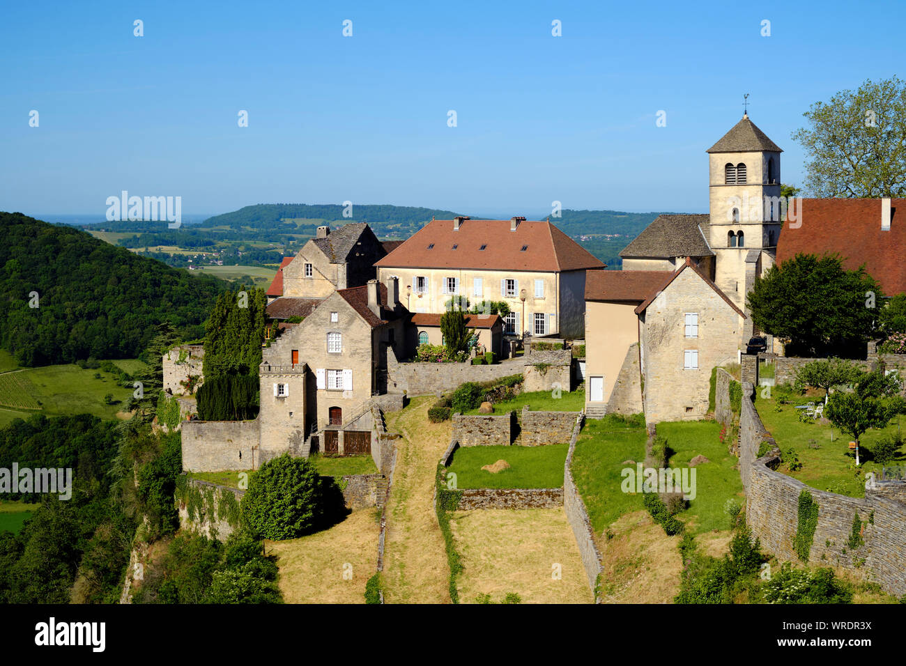 Château Chalon / Chateau Chalon village in the Jura department in ...