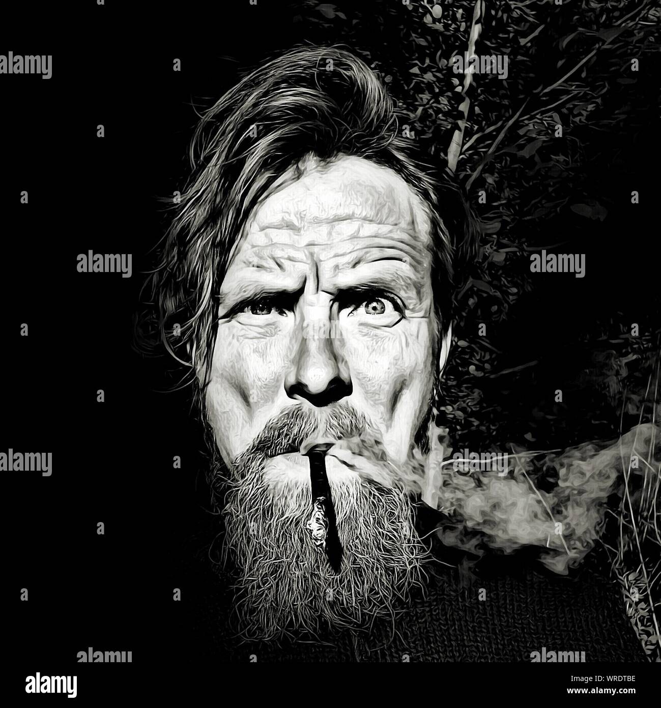 Face smoking hi-res stock photography and images - Alamy