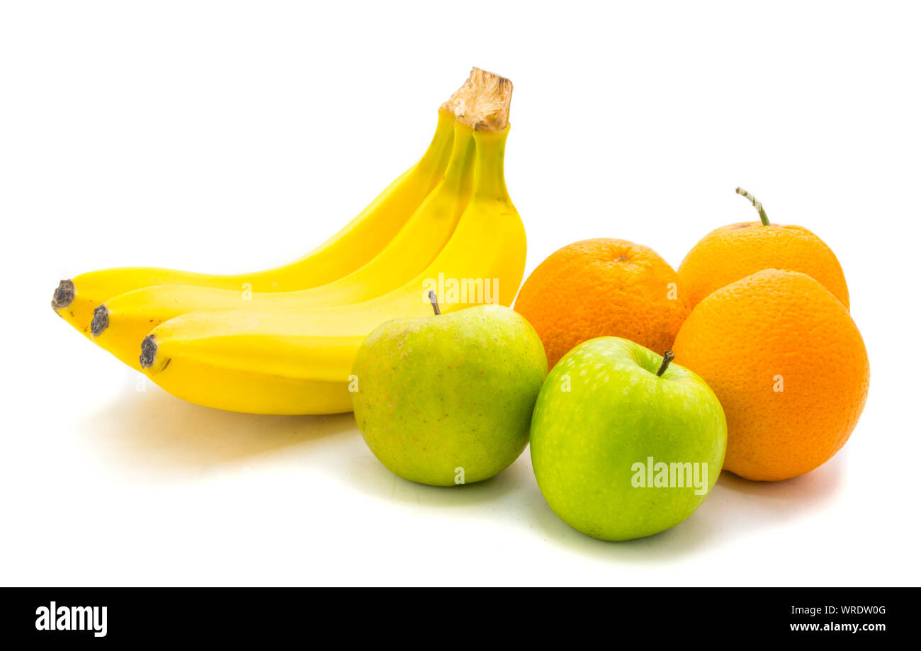 Healthy fruits isolated on white background Stock Photo - Alamy