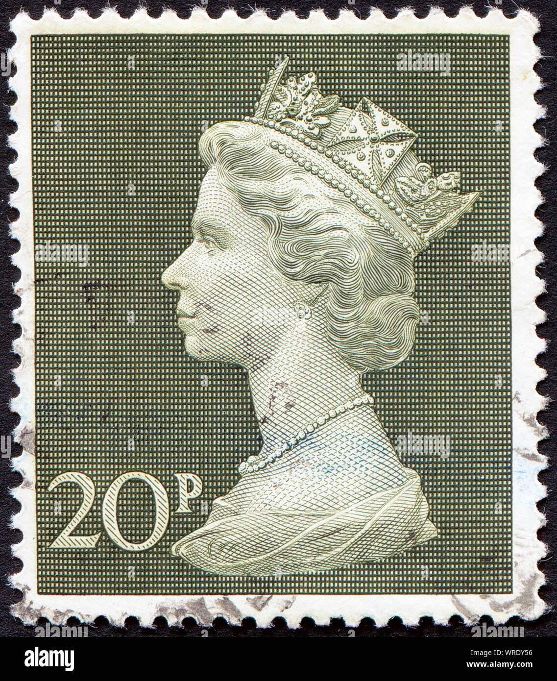 Queen Elizabeth II on vintage postage stamp Stock Photo - Alamy