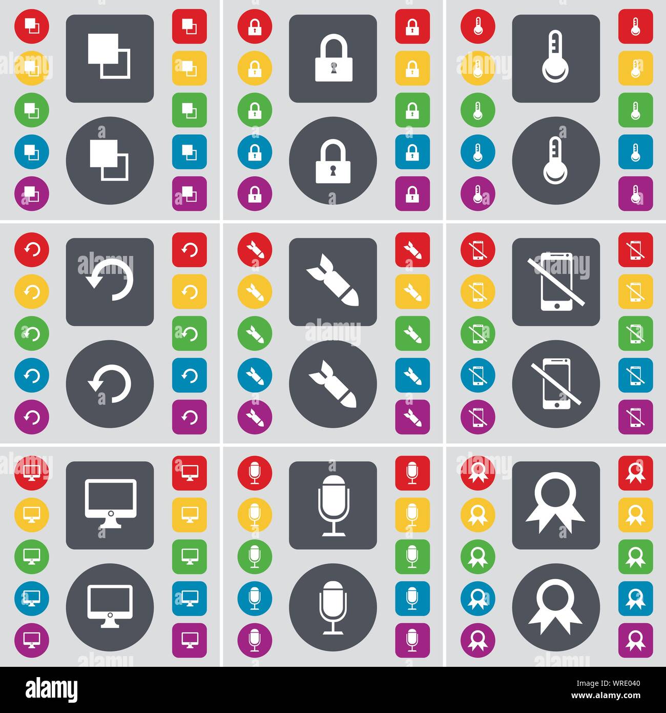 Microphone isolated colourful Stock Vector Images - Alamy