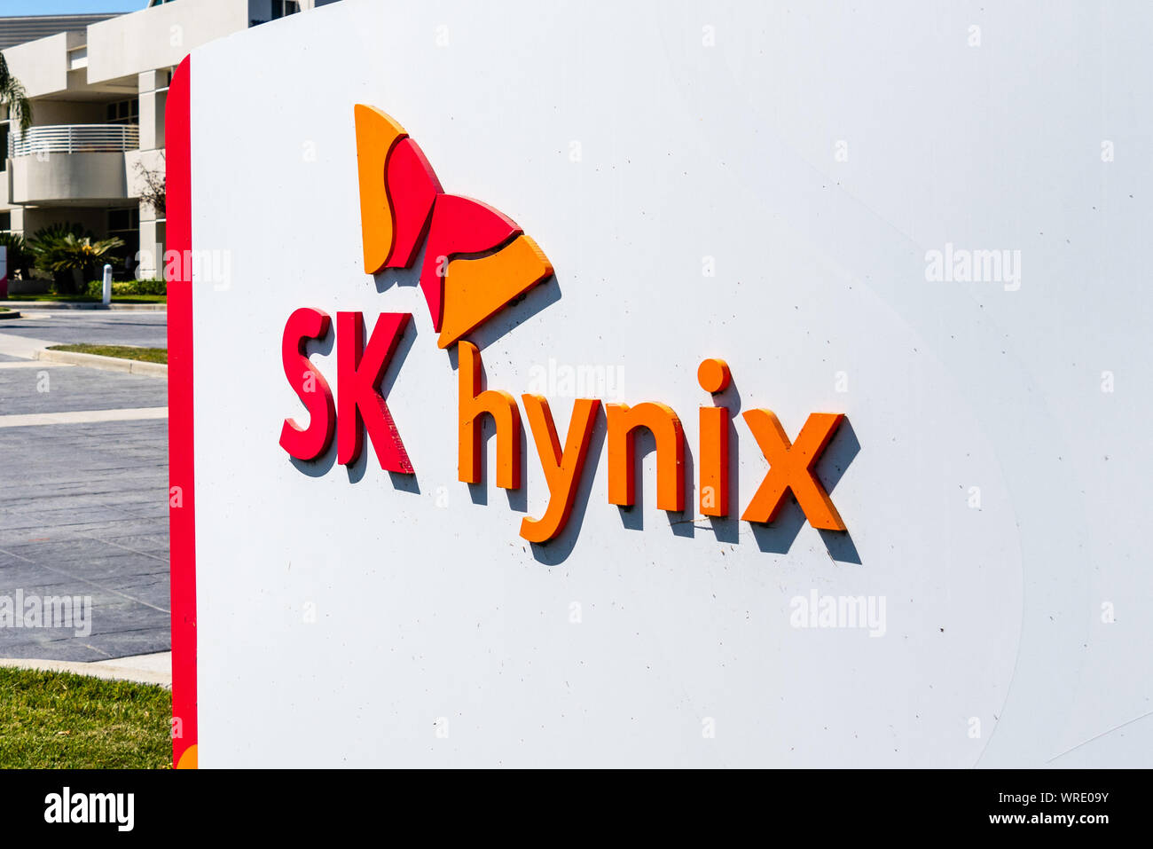Sep 9, 2019 San Jose / CA / USA - SK Hynix logo at their headquarters ...