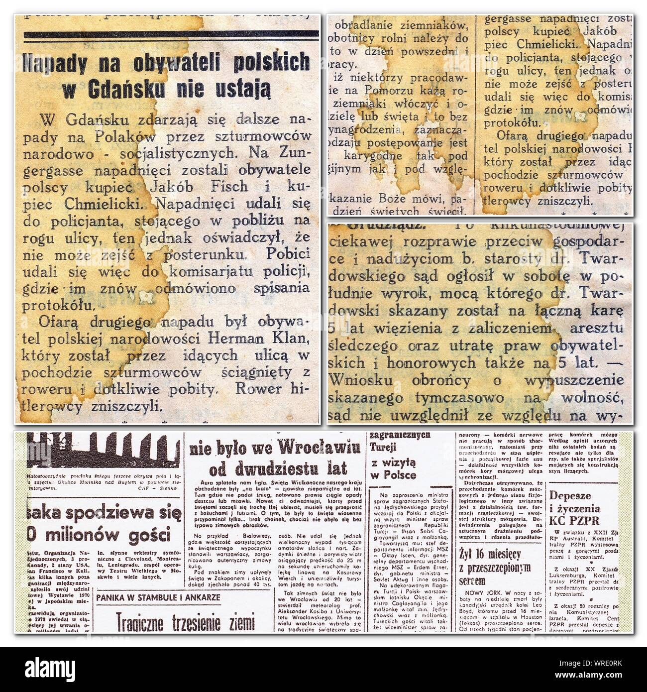 The Polish old magazines collage Stock Photo - Alamy