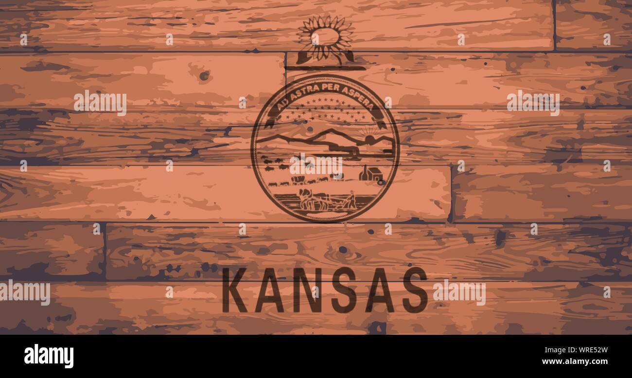 Kansas Flag Brand Stock Vector Image & Art - Alamy
