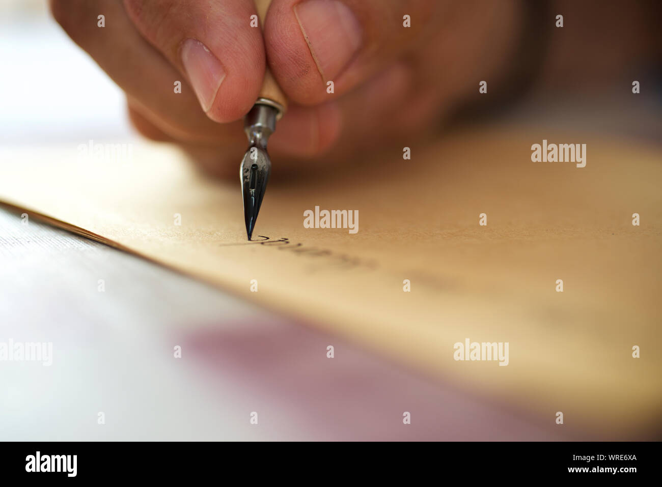 Old man writing a letter hi-res stock photography and images - Alamy