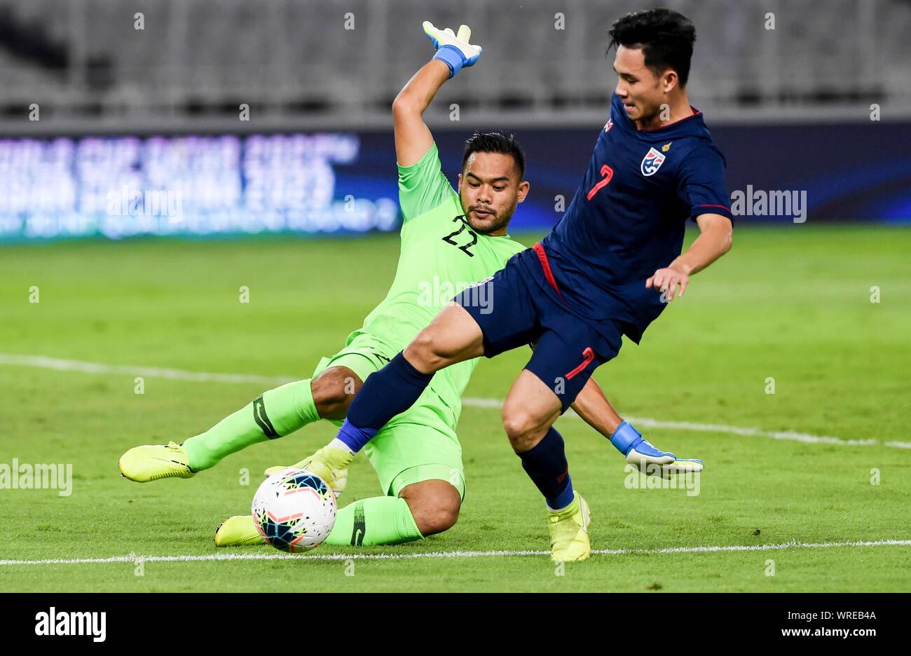 Jakarta, Indonesia. 10th Sep, 2019. Andritany Ardhiyasa (L), goalkeeper ...