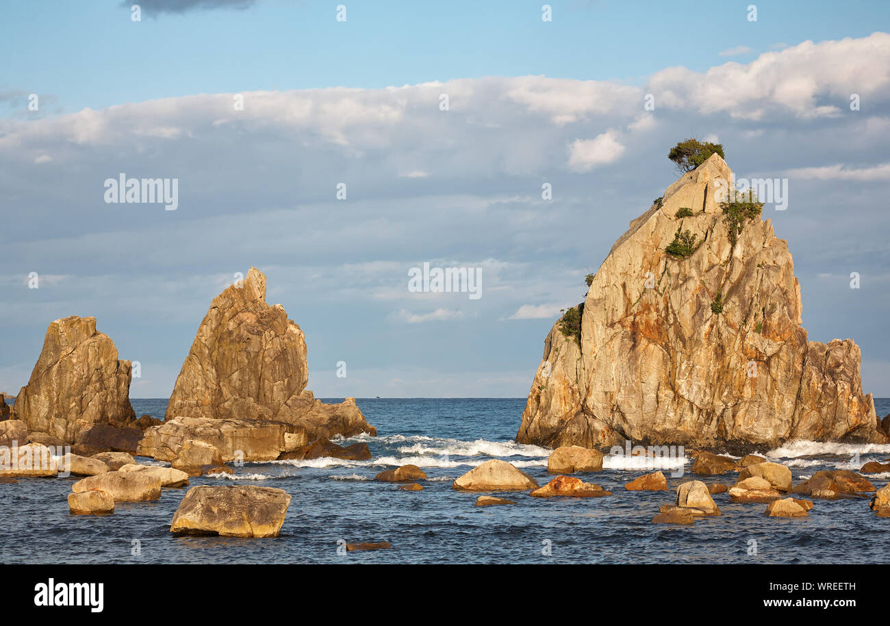 Hashigui-iwa (Bridge Pillar Rocks) - the series of rocks leading ...