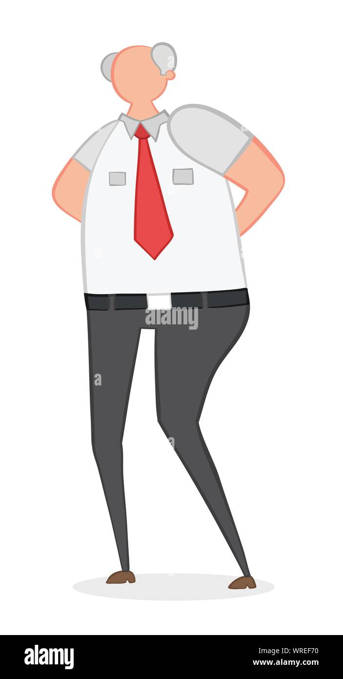 Vector illustration boss. Hand drawn. Colored outlines Stock Vector ...