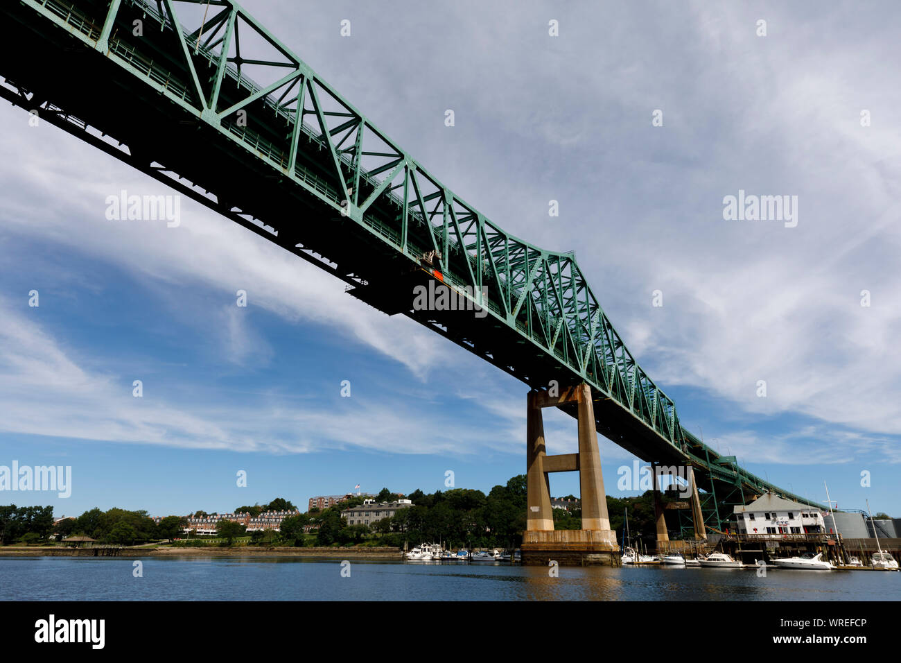 Tobin Bridge over the Mystic River, Boston, Massachusetts, USA Stock ...