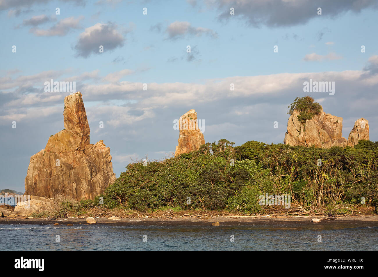 Hashigui-iwa (Bridge Pillar Rocks) - the series of rocks leading ...