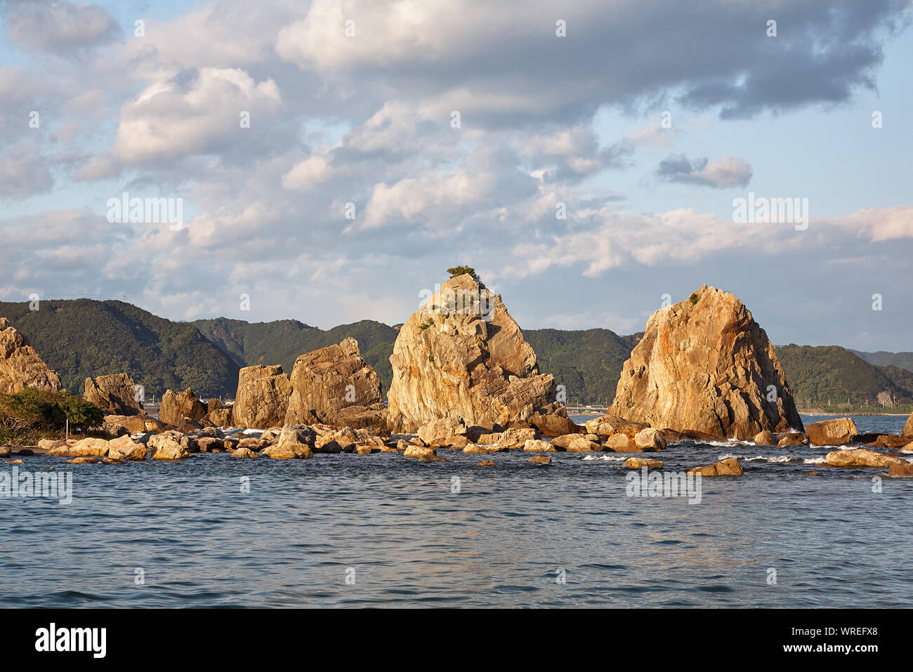 Hashigui-iwa (Bridge Pillar Rocks) - the series of rocks leading ...