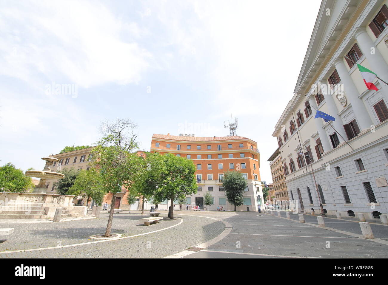 Piazza Mastai square Trastevere Rome Italy Stock Photo - Alamy