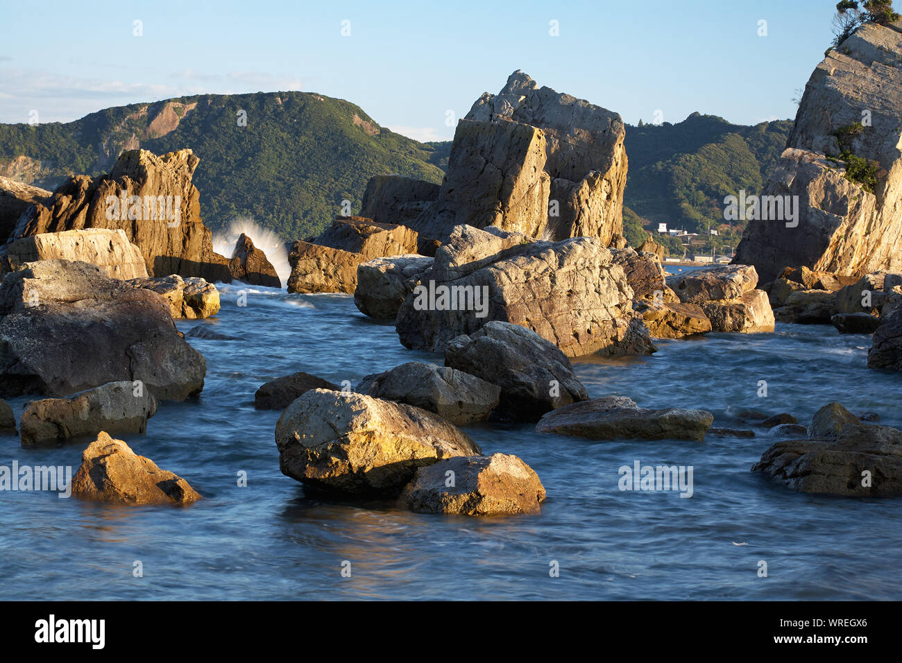 Hashigui-iwa (Bridge Pillar Rocks) - the series of rocks leading ...
