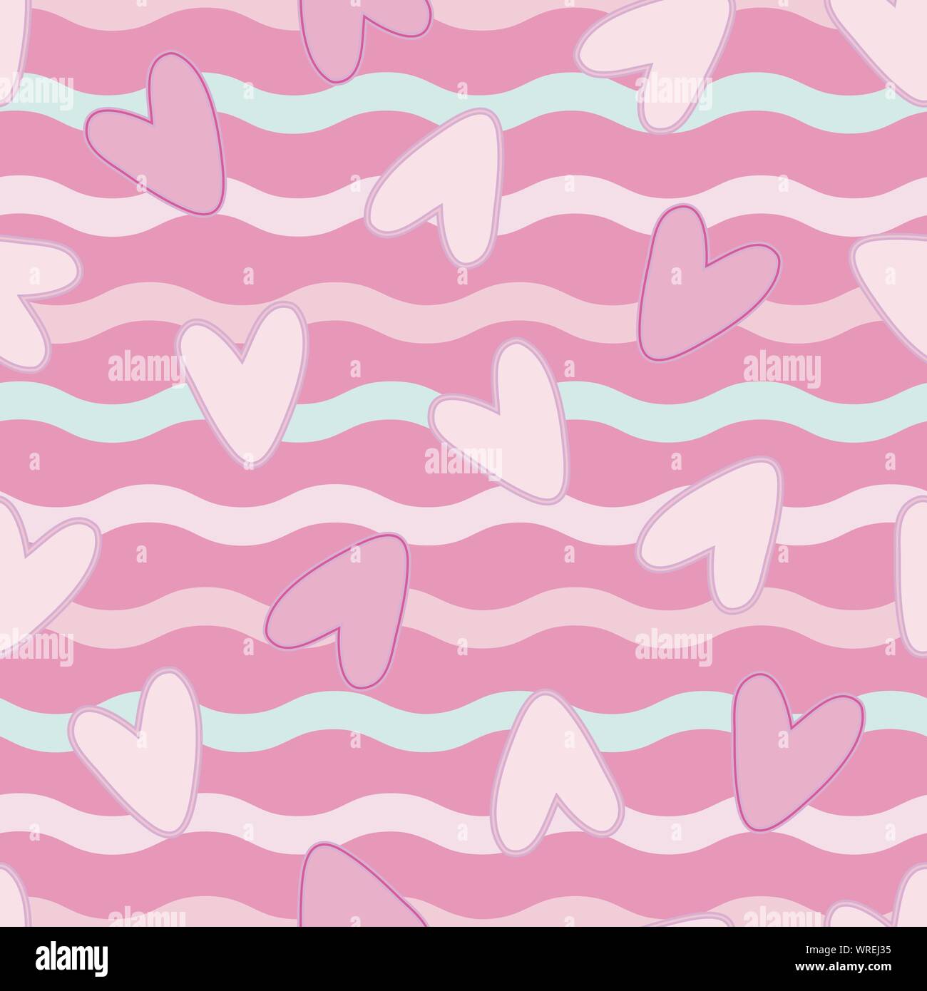 Repeated hearts pattern Stock Vector Images - Alamy