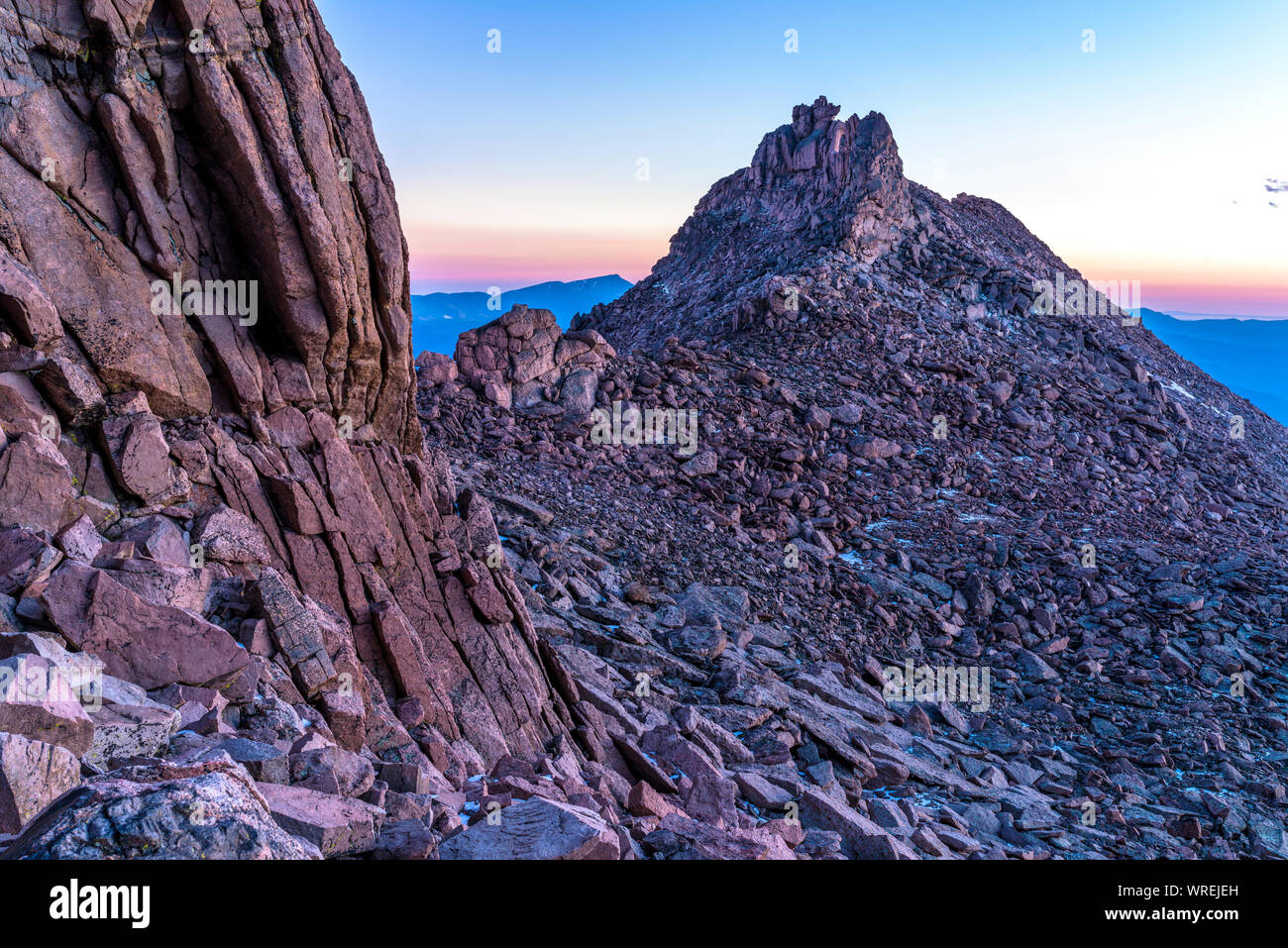 Storm Peak - A summer sunrise view of Storm Peak, seen from Keyhole ... Storm Peak - A summer sunrise view of Storm Peak, seen from Keyhole ...