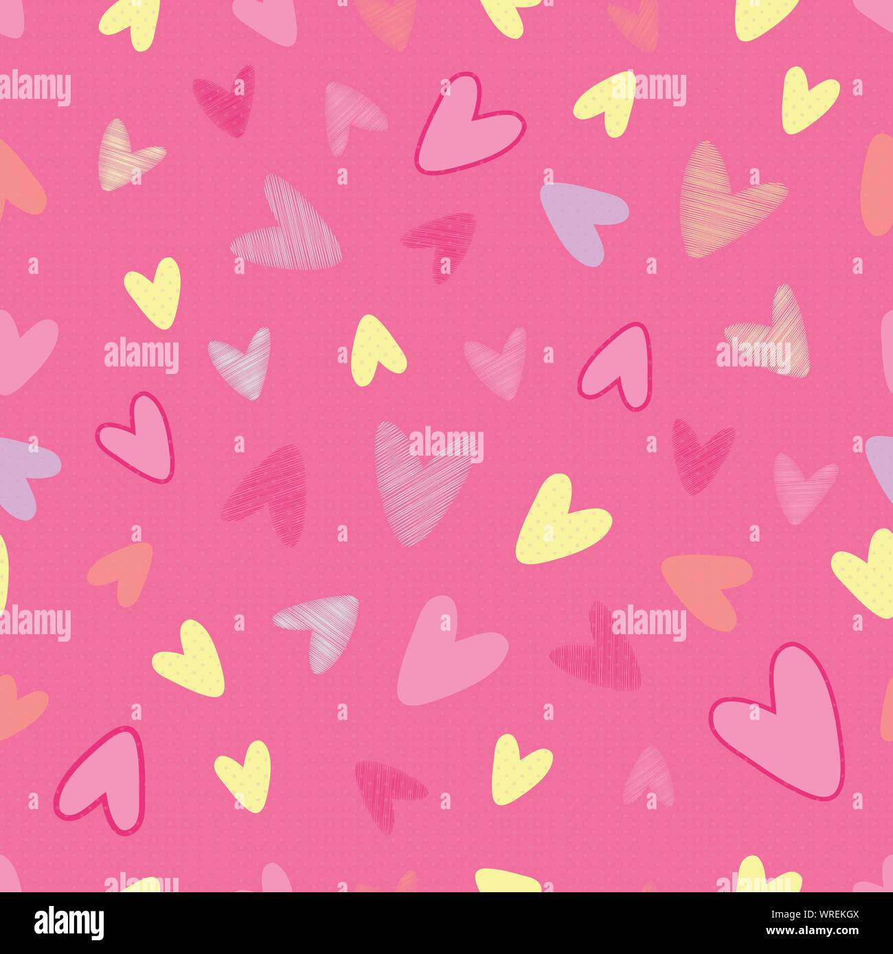 Repeated hearts pattern Stock Vector Images - Alamy