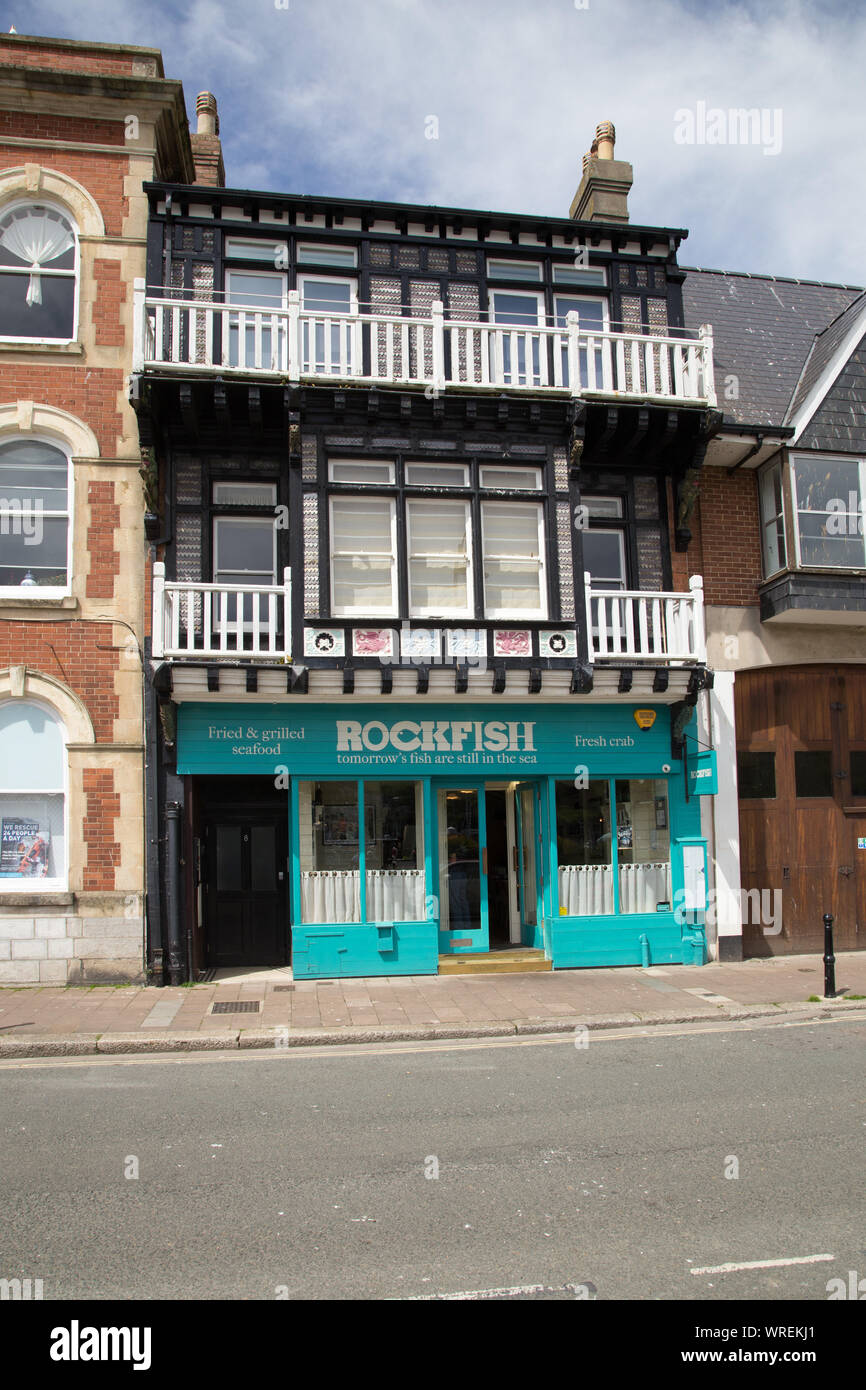 Exterior of Rockfish restarant, Dartmouth, Devon, UK Stock Photo - Alamy