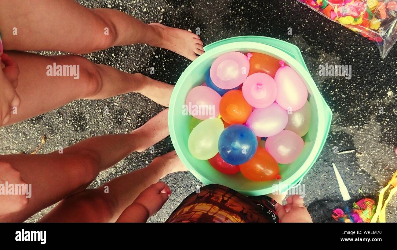 Water Balloons Bucket High Resolution Stock Photography and Images - Alamy