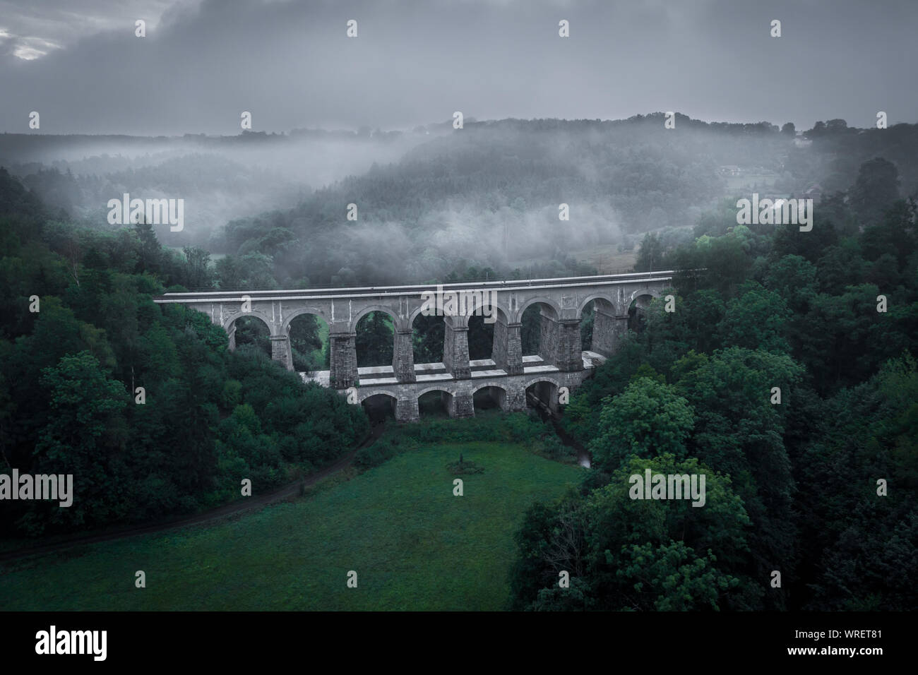Sychrov stone railway viaduct was built in 1857-1859, construction was ...