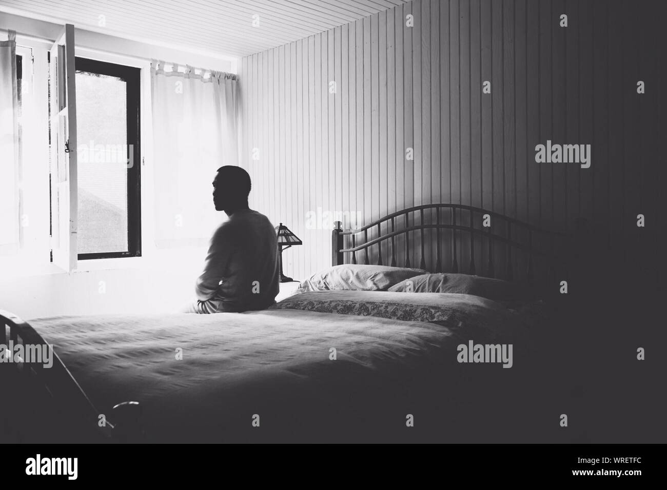 Women bedroom man hi-res stock photography and images - Alamy