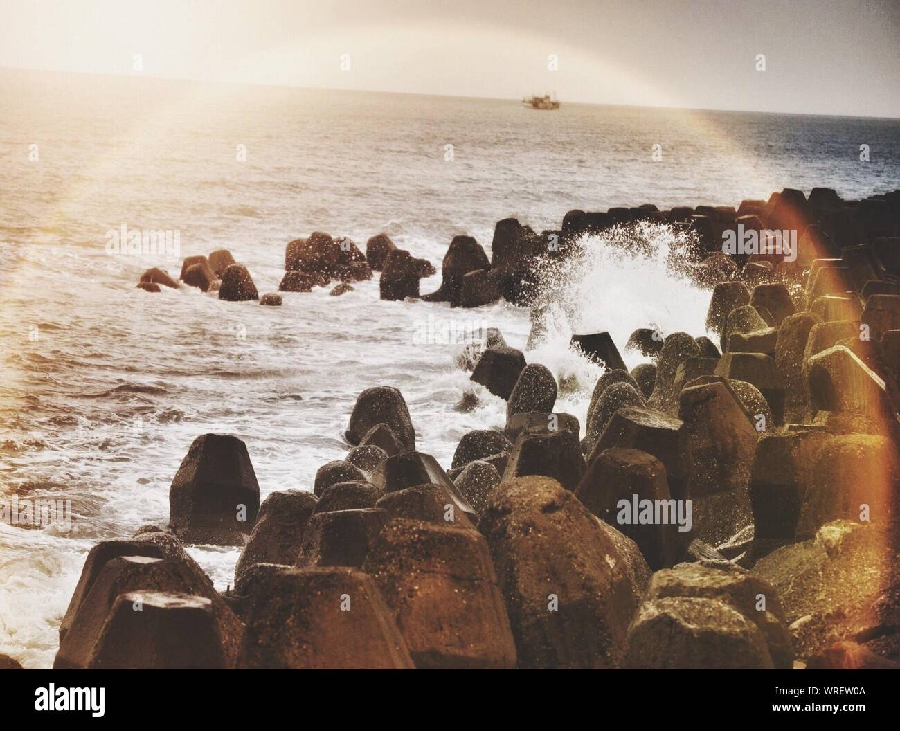 Concrete blocks on the beach hi-res stock photography and images - Alamy