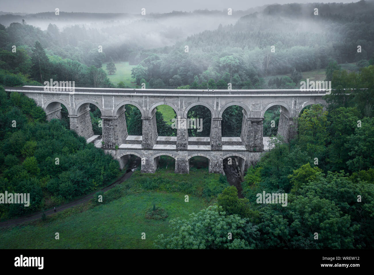 Sychrov stone railway viaduct was built in 1857-1859, construction was ...