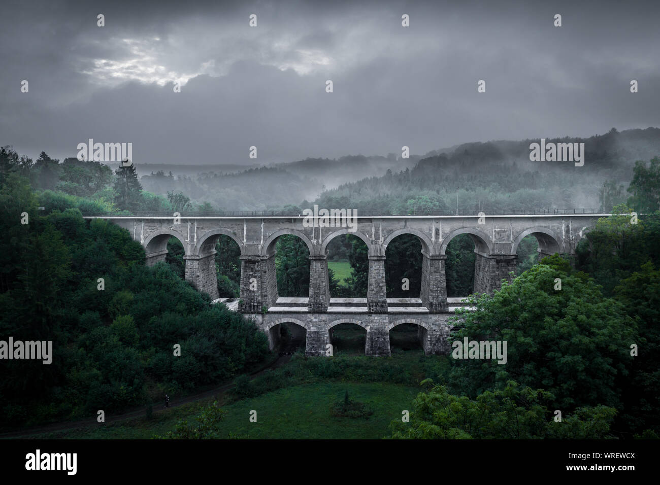 Sychrov stone railway viaduct was built in 1857-1859, construction was ...